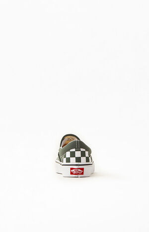 Vans Green Checkered Classic Slip-On Sneakers | PacSun
