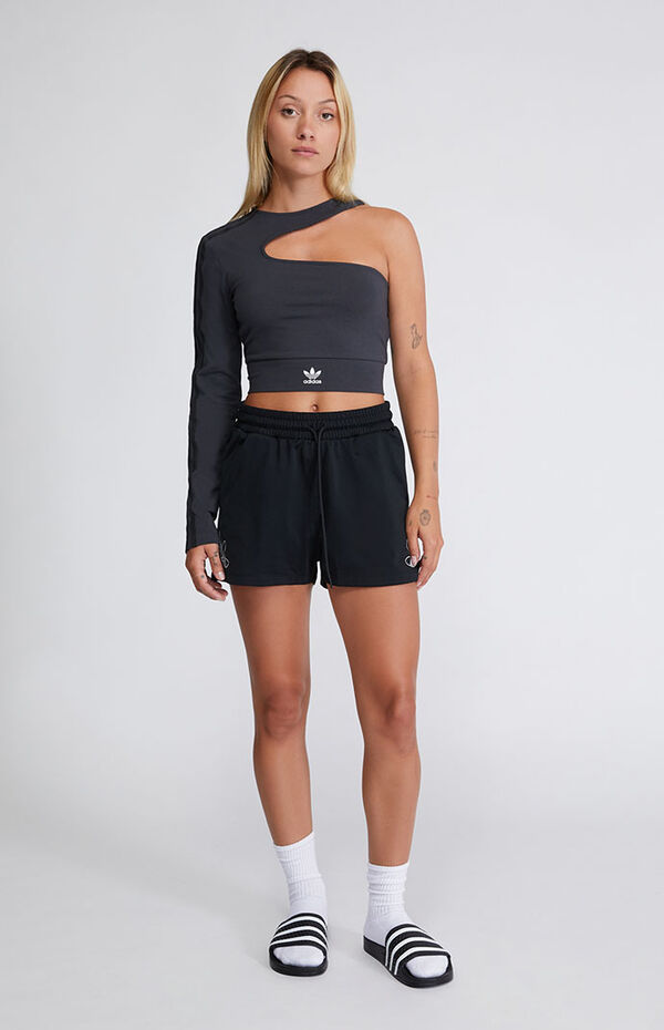 adidas Black '80s Cutout Crop Top | PacSun