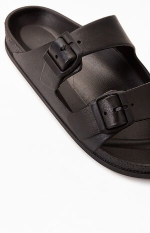 PacSun Women's Rubber Double Buckle Slide Sandals | PacSun