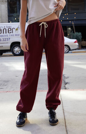 John Galt Burgundy Rosa Sweatpants | PacSun