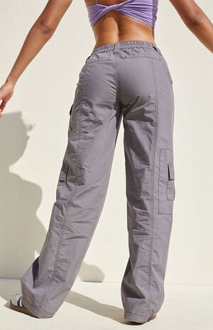 Pacsun Gray Low Rise Cargo Puddle Pants | PacSun