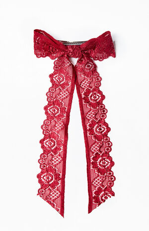 Pacsun Red Lace Bow Barrette | PacSun