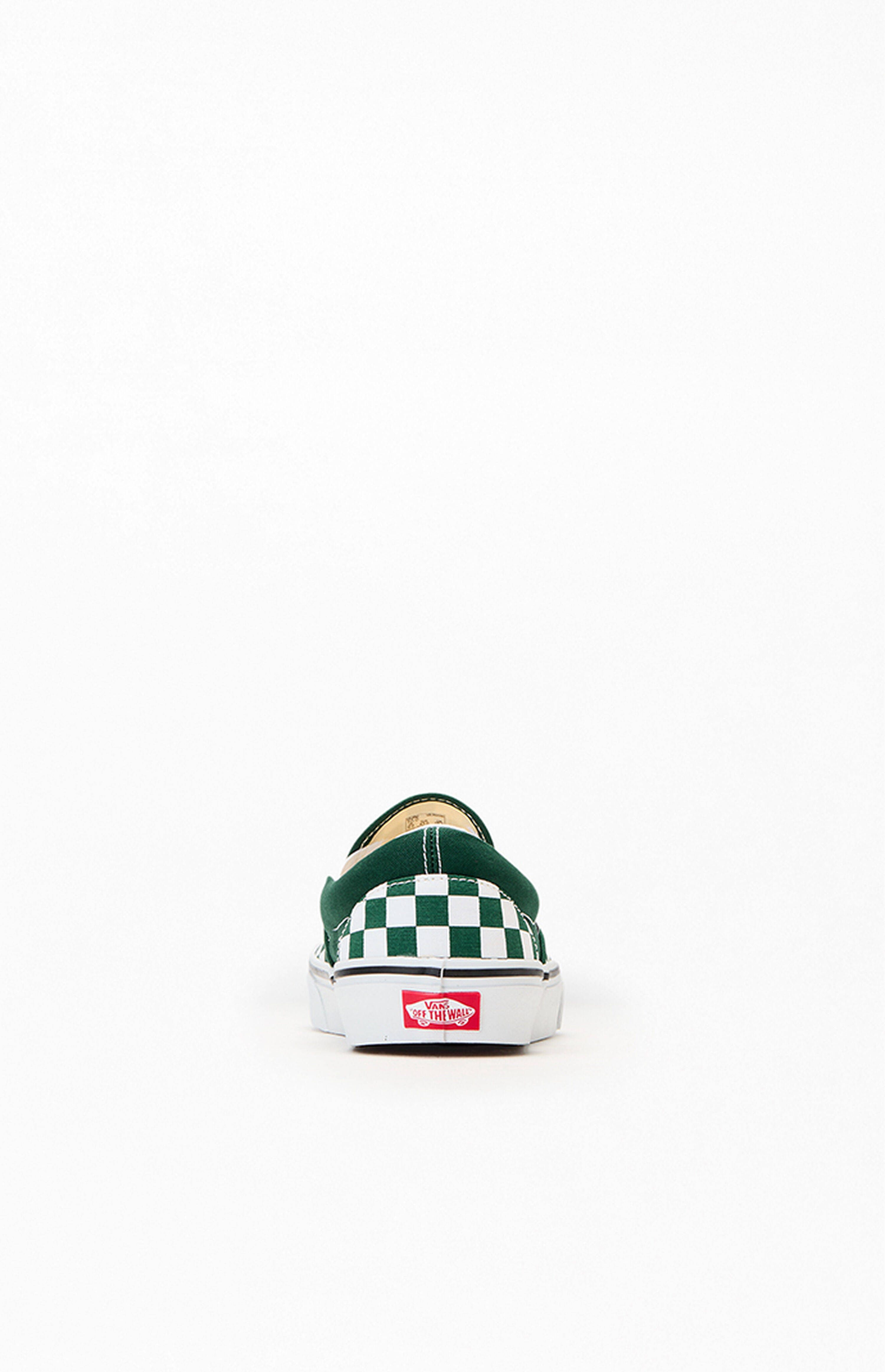 Vans Green Checkerboard Slip-On Shoes | Pacsun