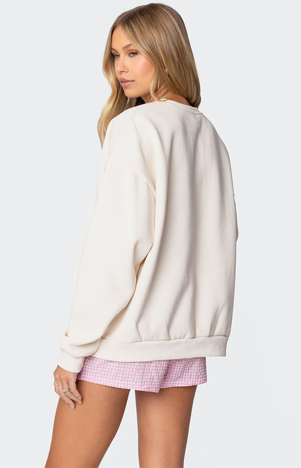 Edikted Bow Brat Printed Sweatshirt | PacSun