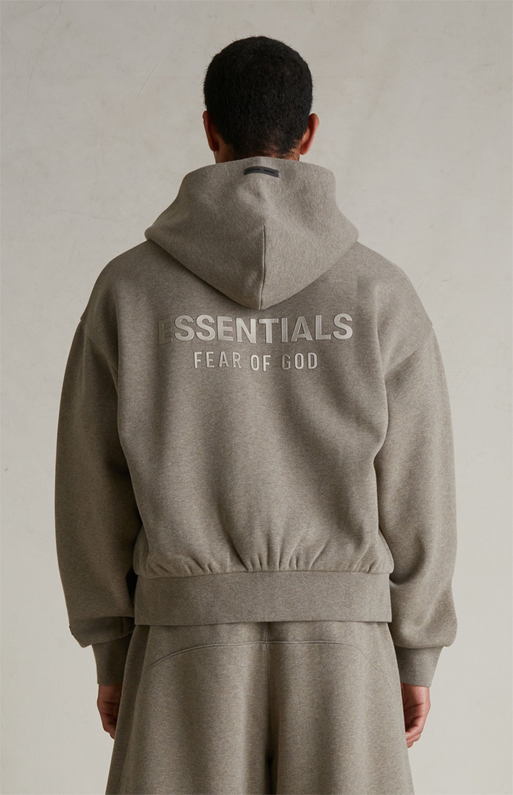 Fear of God ESSENTIALS Homestead Heather Classic Fleece Zip Up Hoodie ...
