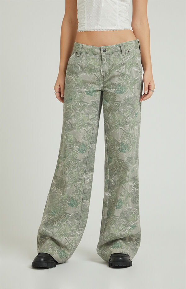 plus size patterned trousers