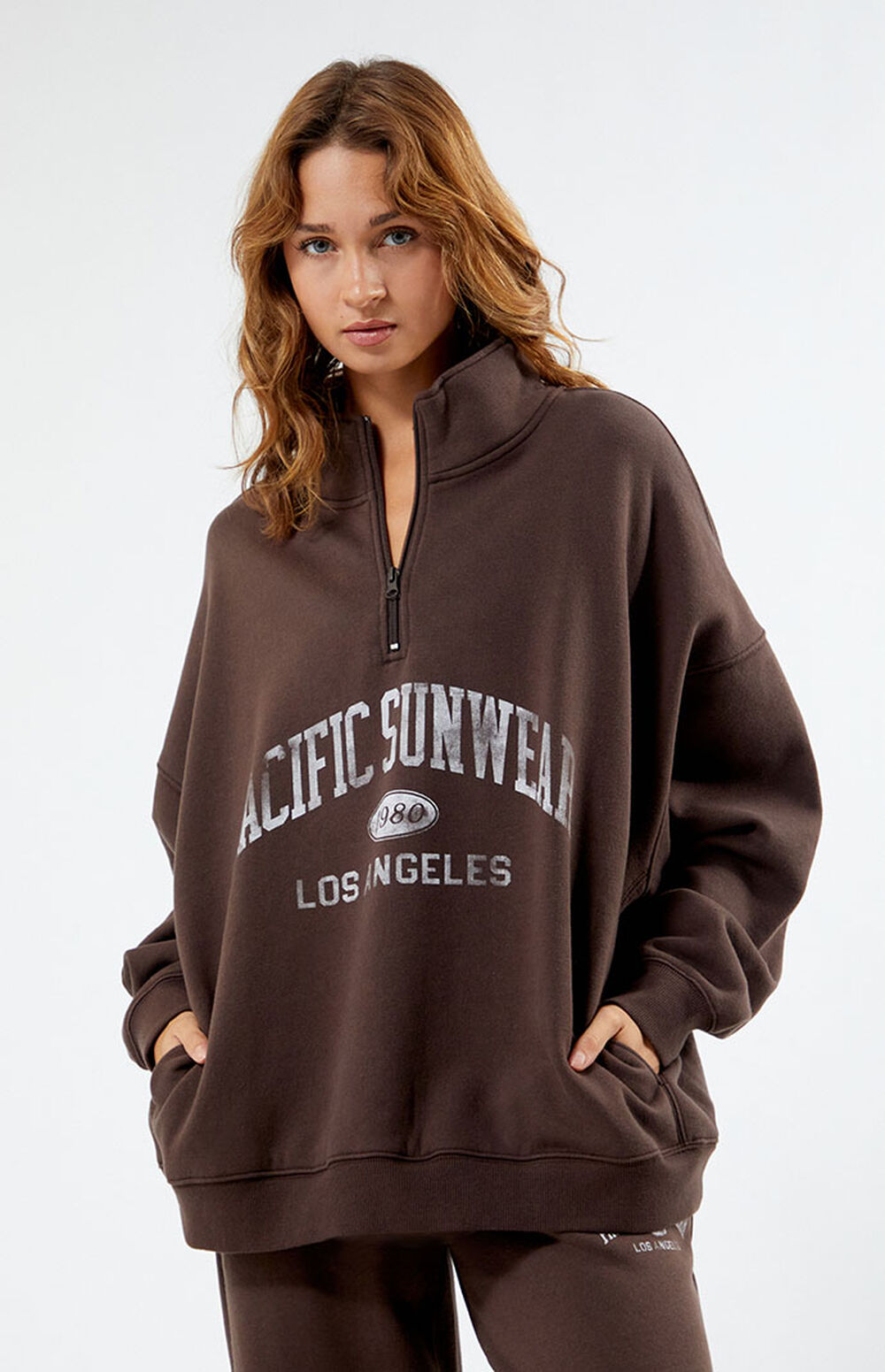 Pacsun Pacific Sunwear Half Zip Oversized Sweatshirt | PacSun