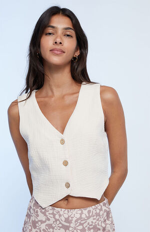 Button Front Vest | PacSun