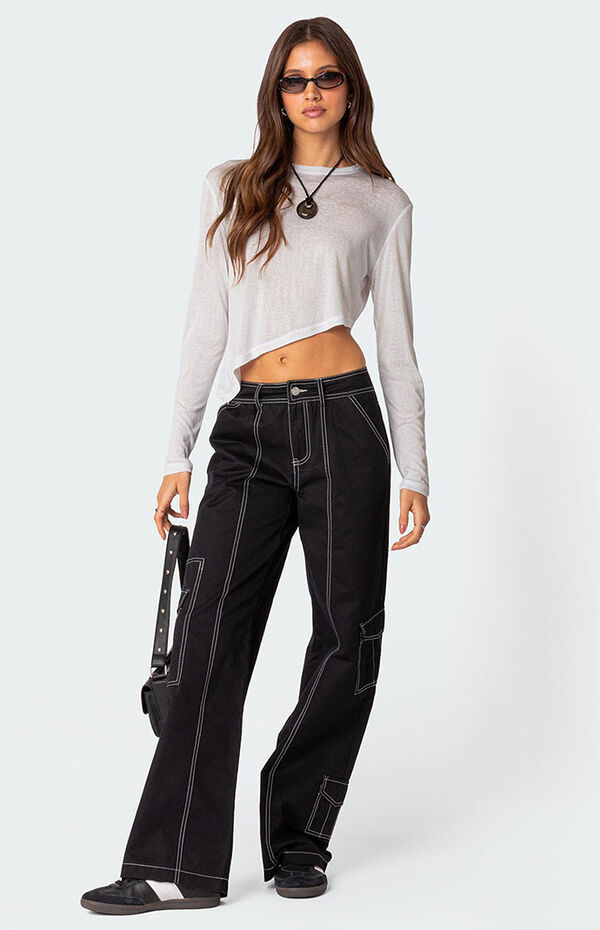 Edikted Helen Low Rise Cargo Pants | PacSun