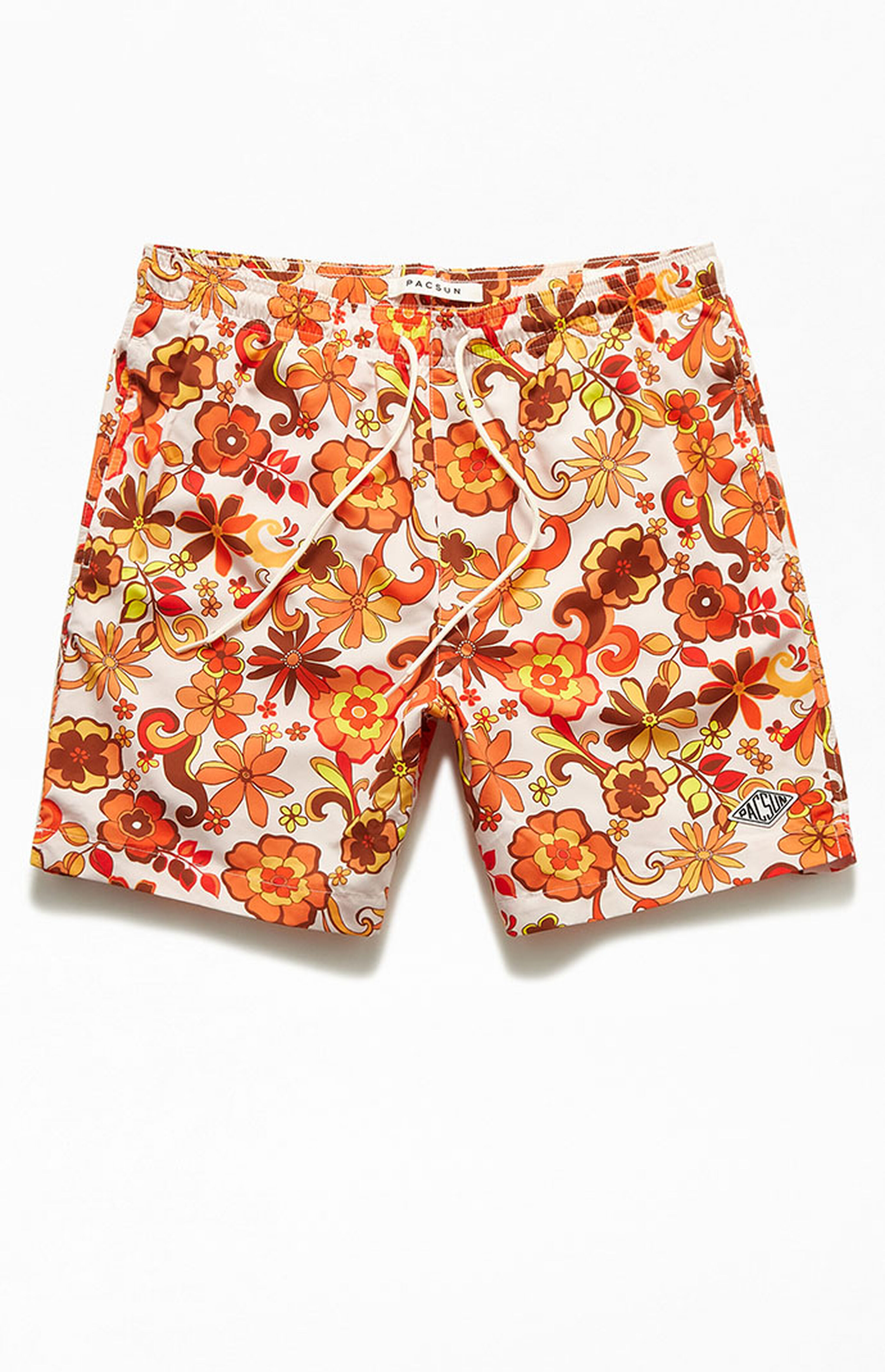 PacSun '60s Floral 17" Swim Trunks | PacSun