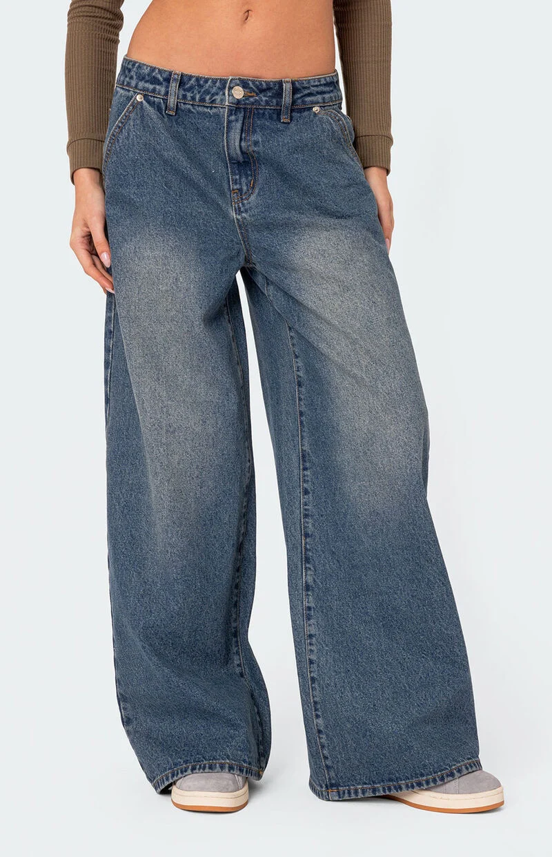 Edikted Super Baggy Wide Leg Jeans | Pacsun