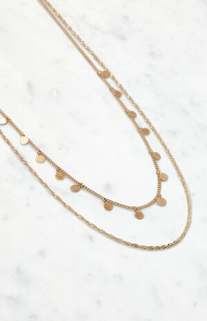 LA Hearts Gold Stone Drop Layered Belly Chain | PacSun