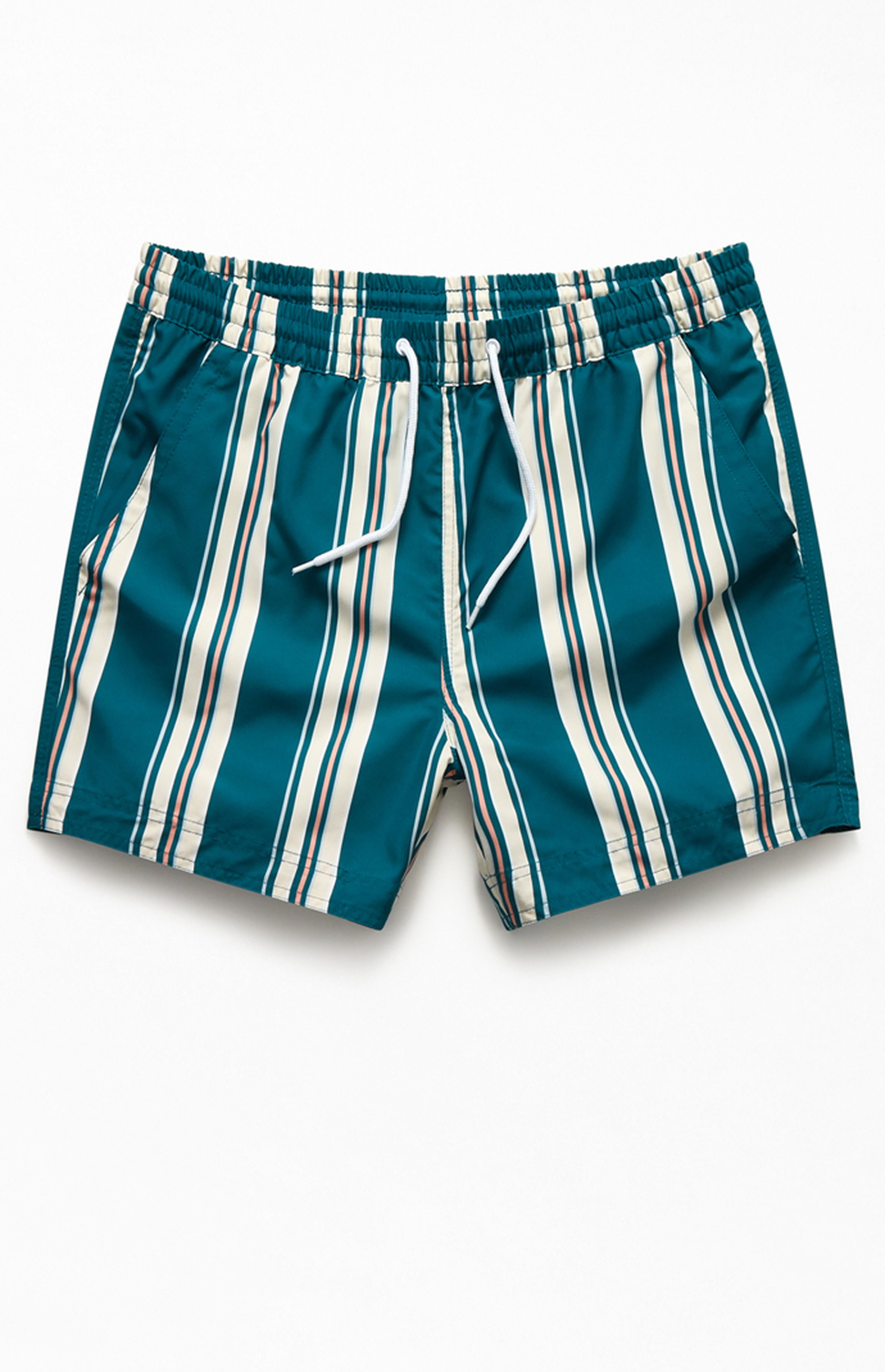 South Beach Striped 15" Swim Trunks | PacSun