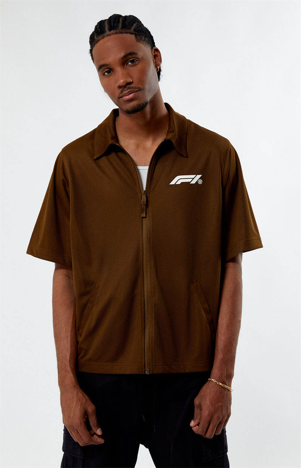 Formula 1 x PacSun Logo Zip Camp Shirt | PacSun