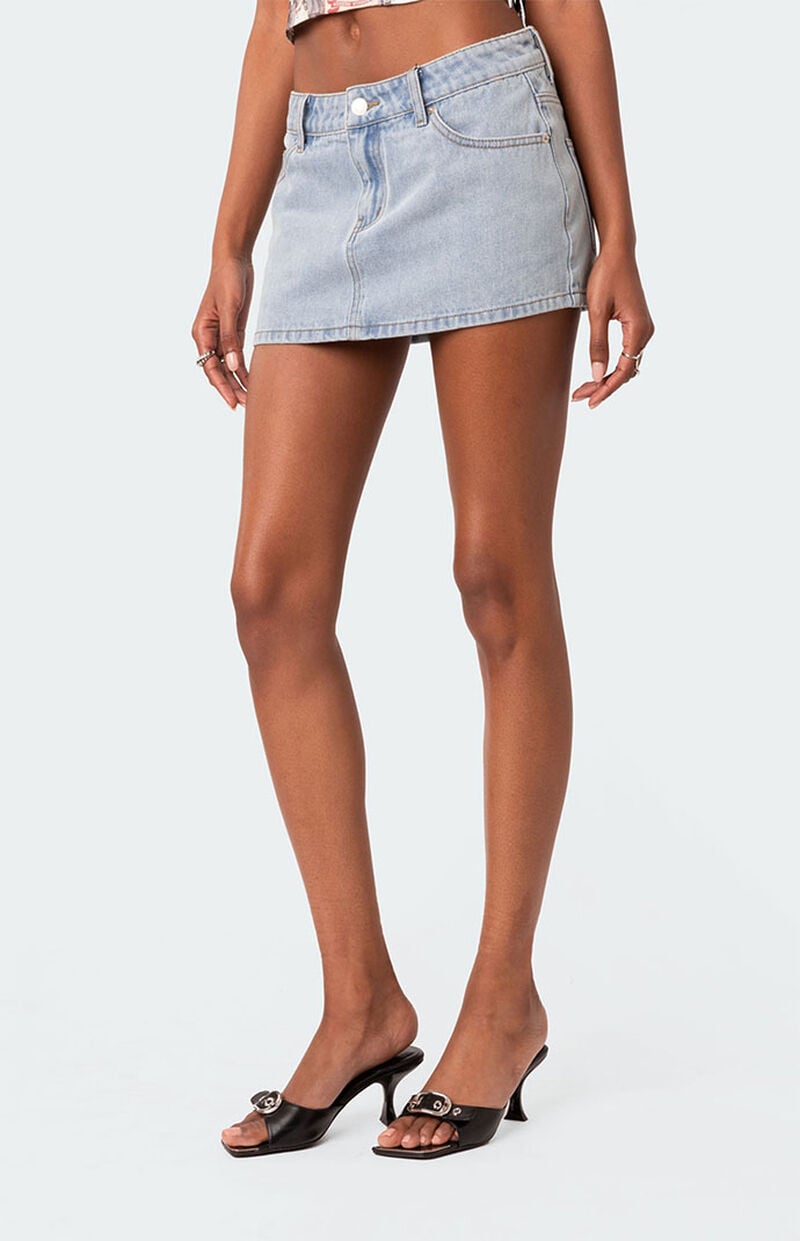 Edikted Chiara Denim Micro Skirt | PacSun