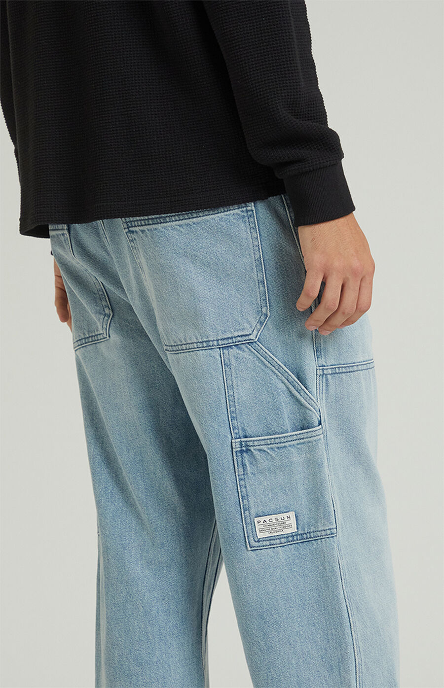 Pacsun Dylan Baggy Jeans Carpenter Light Blue | Pacsun