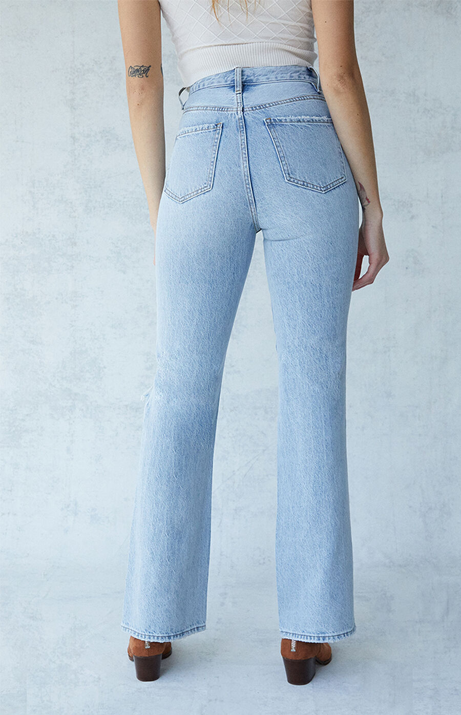 Pacsun Eco Light Blue High Waisted Bootcut Jeans | Pacsun