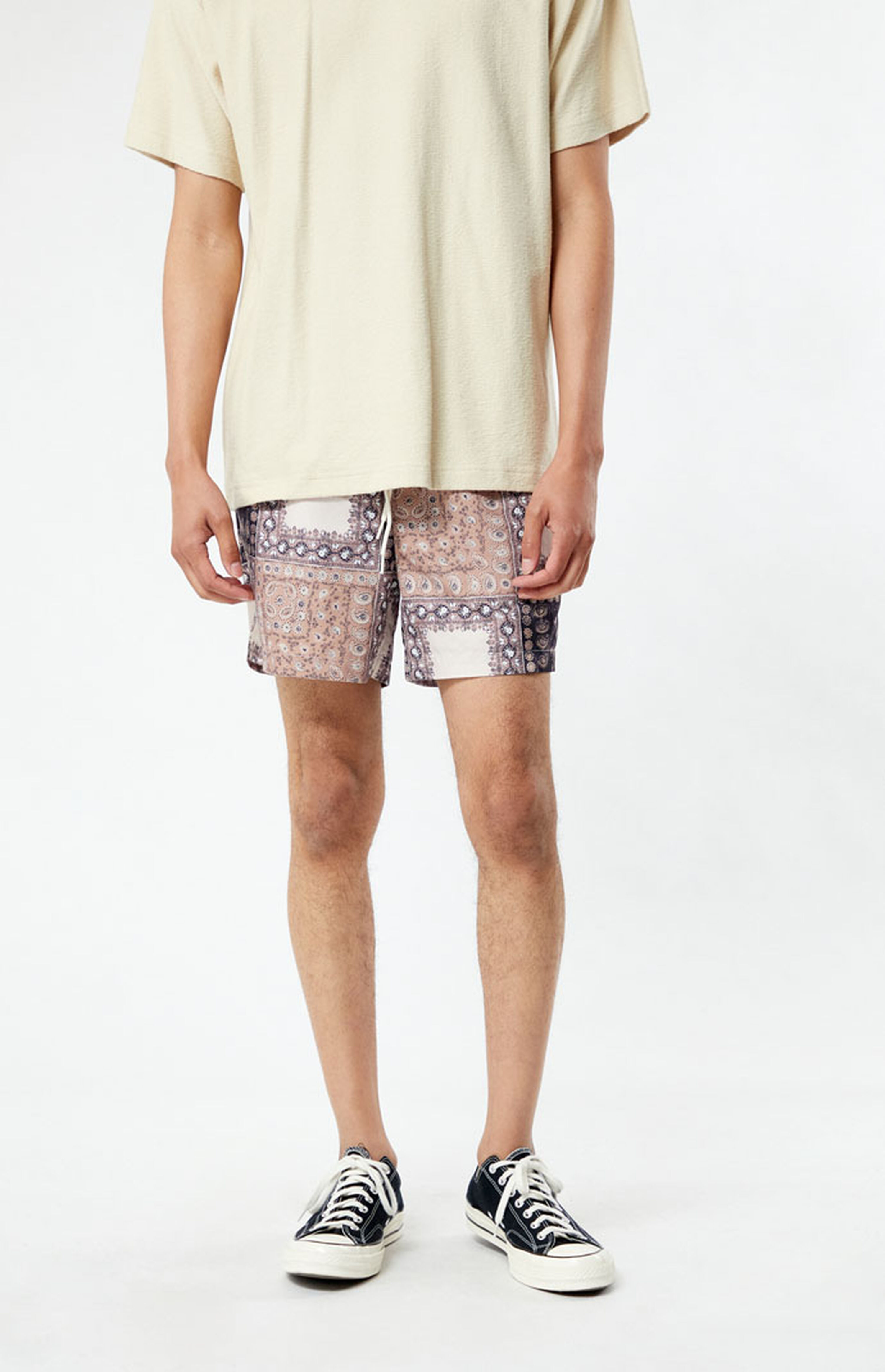 Pacsun Bandana Block 4.5" Swim Trunks | Pacsun
