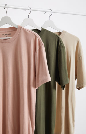 PS Basics 3-Pack Regular Fit T-Shirts | PacSun