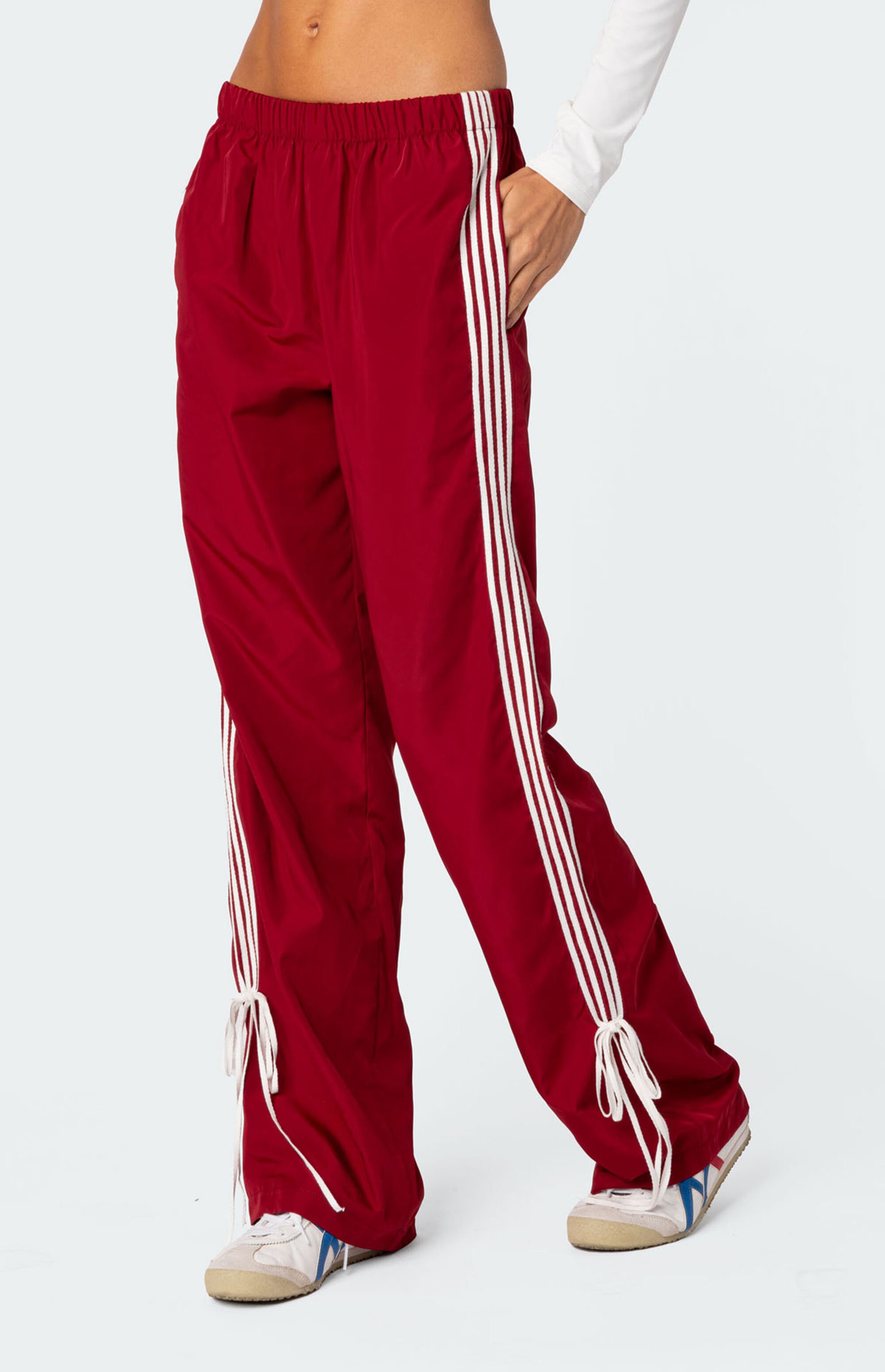 Edikted Remy Bow Ribbon Track Pants | PacSun