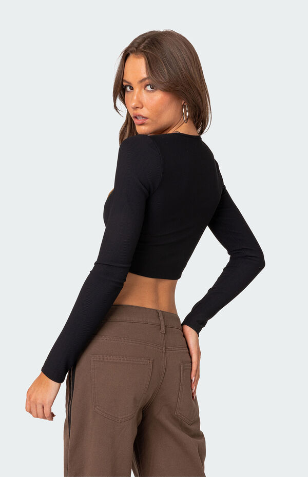 Edikted Milady Ribbed Crop Top | PacSun