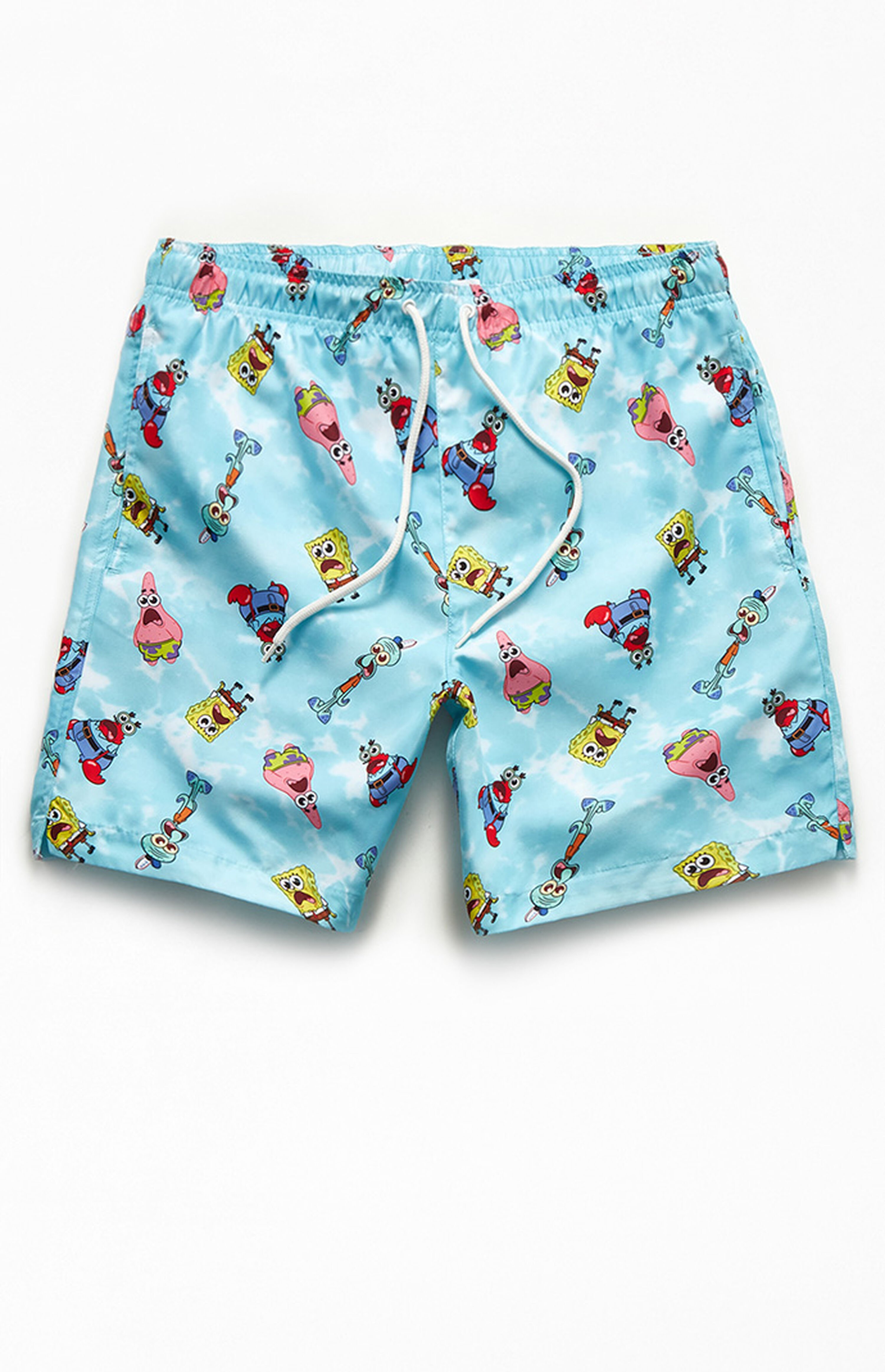 SpongeBob SquarePants 17" Swim Trunks | Pacsun