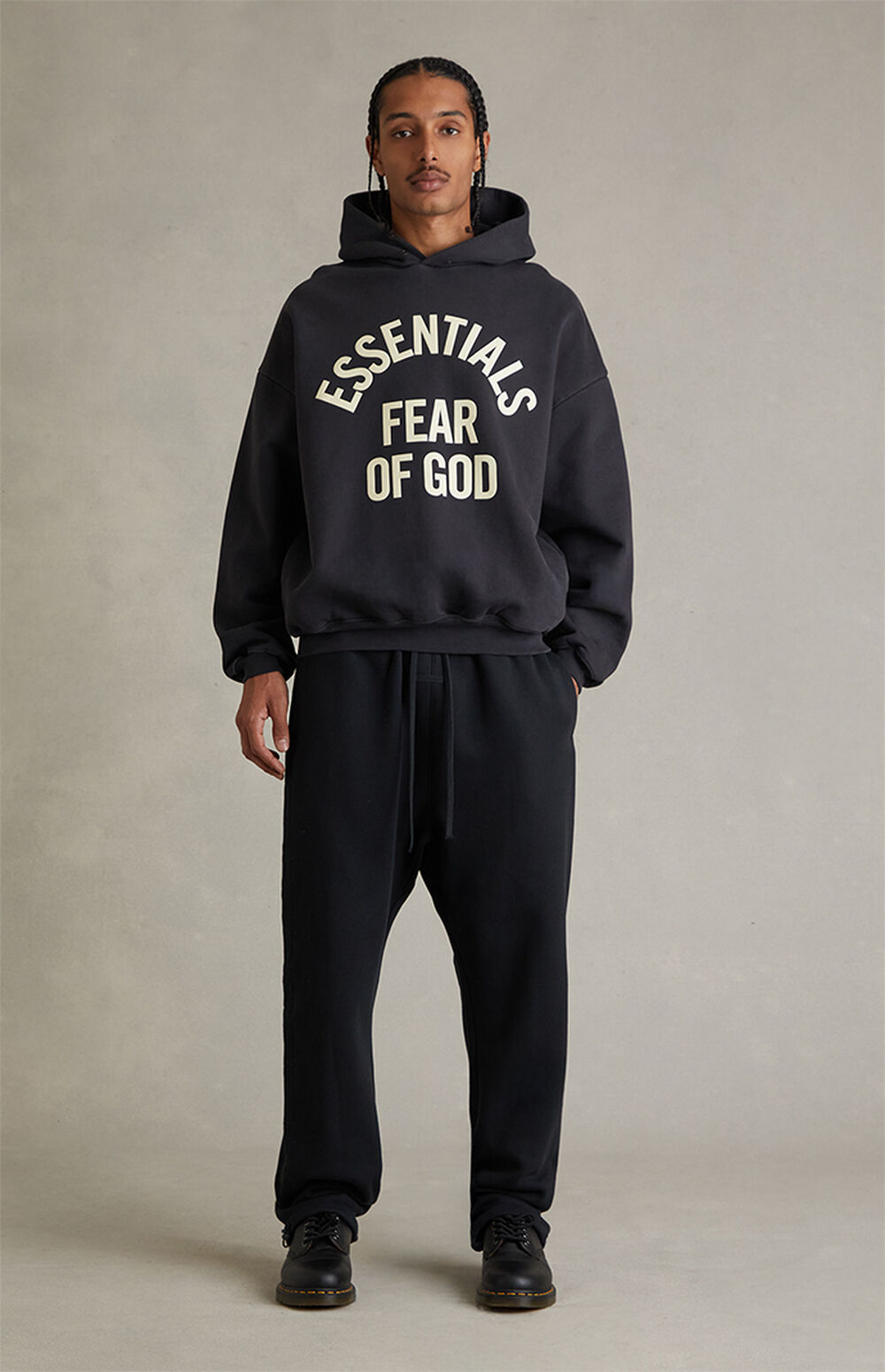 Fear of God ESSENTIALS Vintage Black Active Trace Relaxed Sweatpants ...