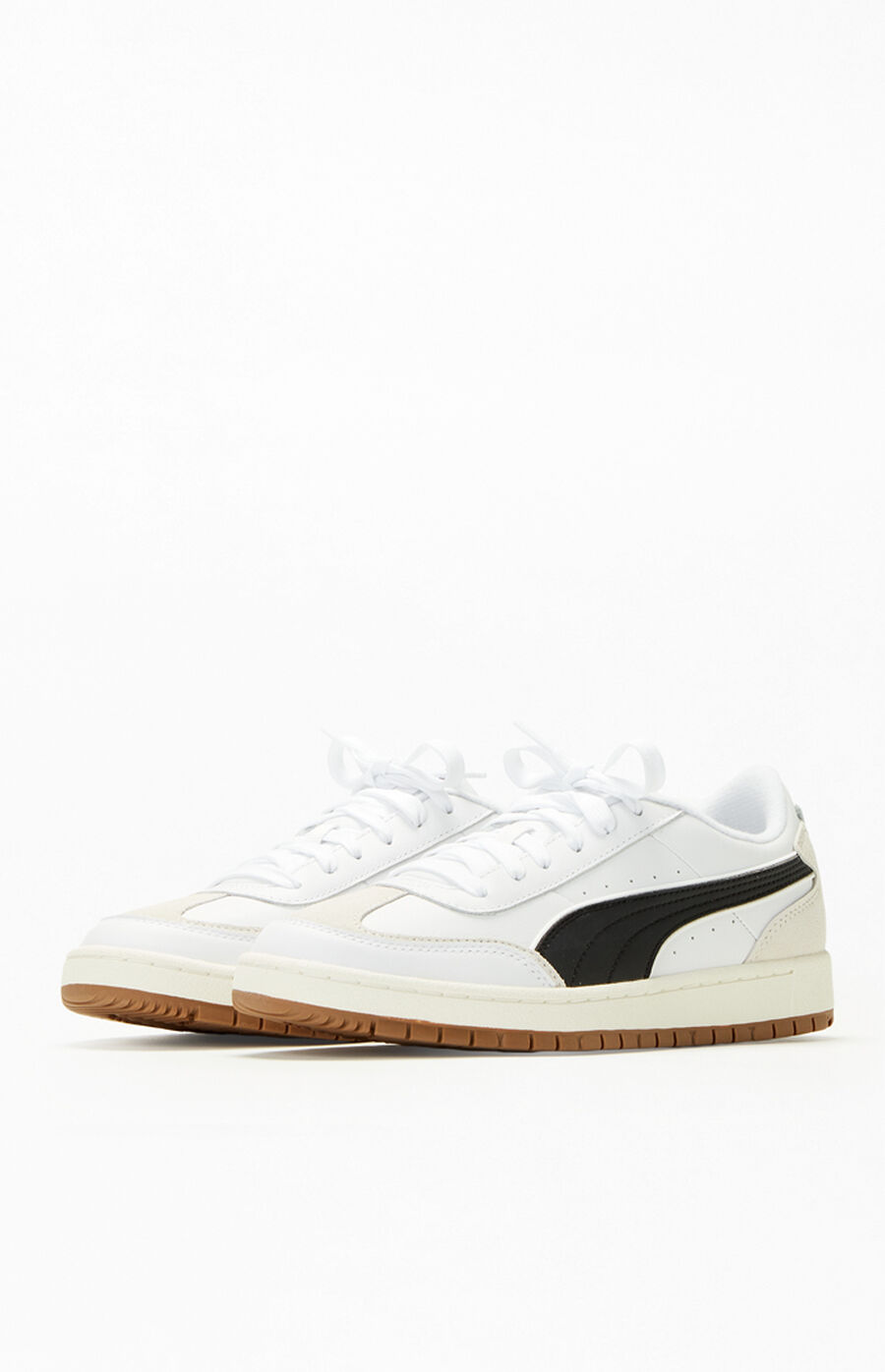 Puma Women's White & Black Premier Court Sneakers | PacSun