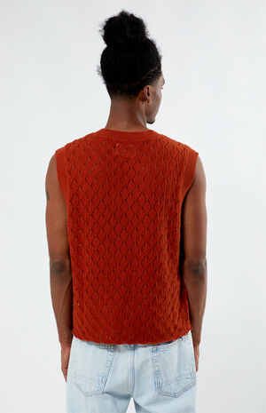 Pacsun Burnt Orange Sweater Vest | PacSun