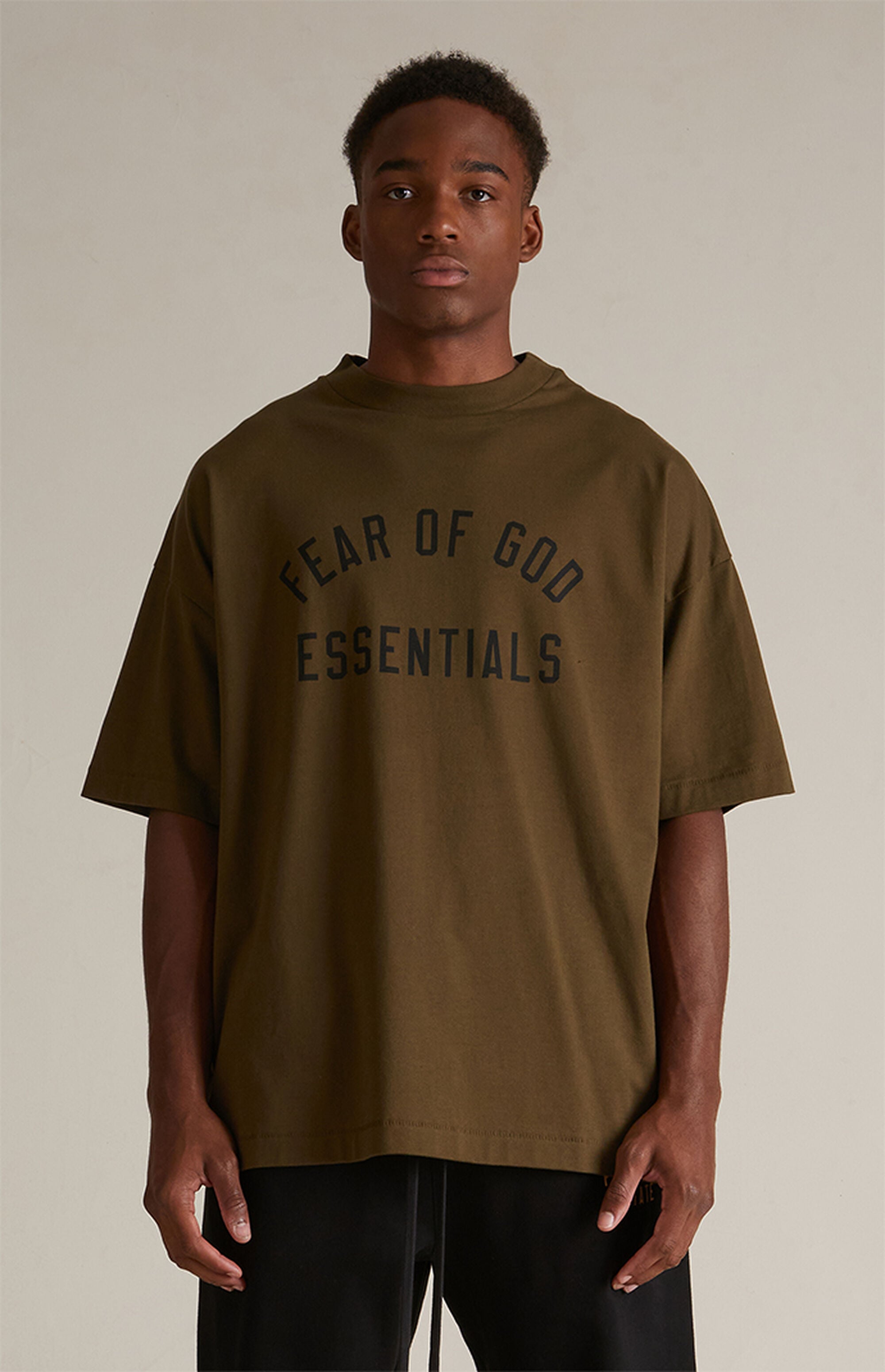 Fear of God ESSENTIALS Olive Crew Neck T-Shirt | Pacsun