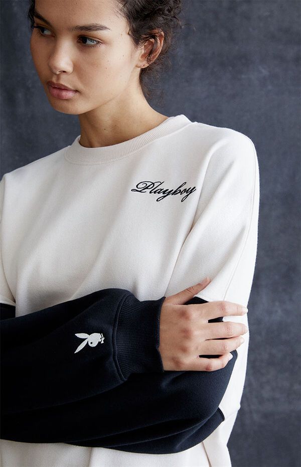 Playboy By PacSun Script Crew Neck Sweatshirt | Pacsun