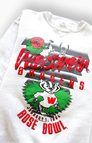 GOAT Vintage Upcycled Wisconsin Badgers Crew Neck Sweatshirt | PacSun