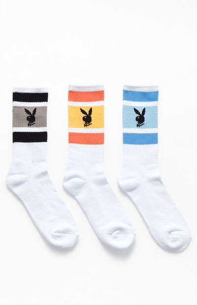 Playboy By PacSun Three Pack Crew Socks | PacSun