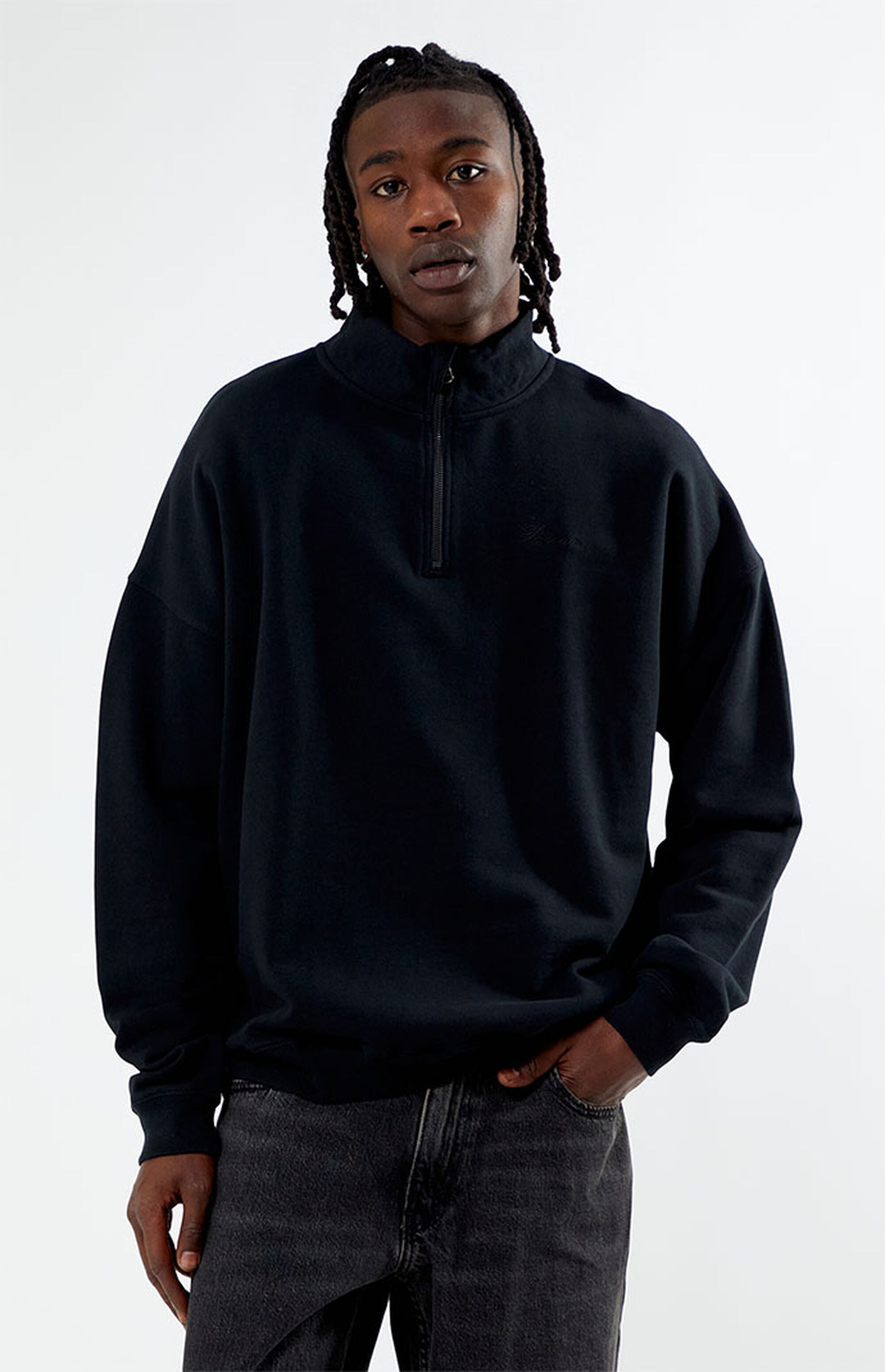 Pacsun Eco Solid Quarter Zip Sweatshirt | Pacsun