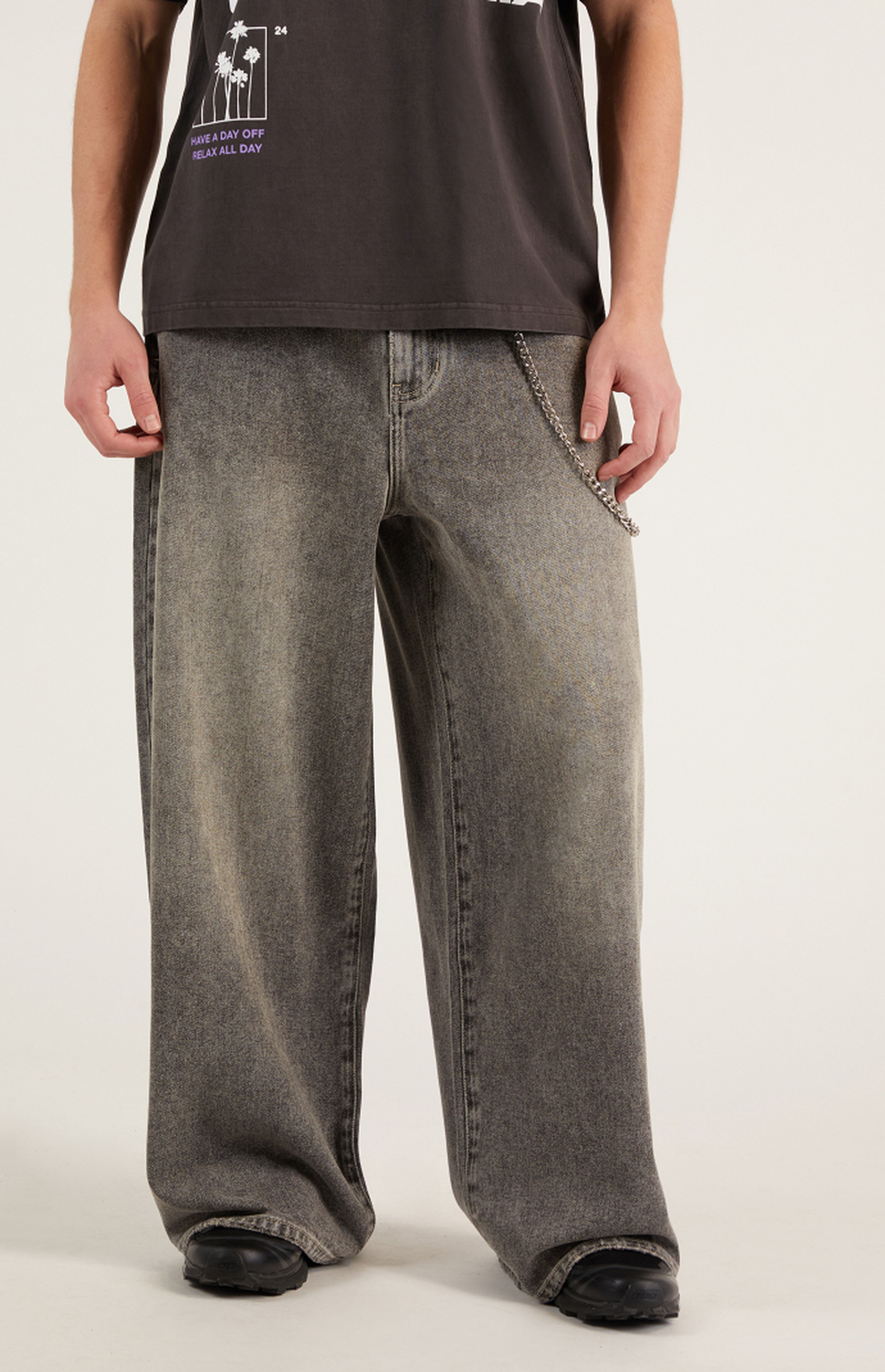Pacsun Ryder Chain Ultra Baggy Jeans Gray | Pacsun