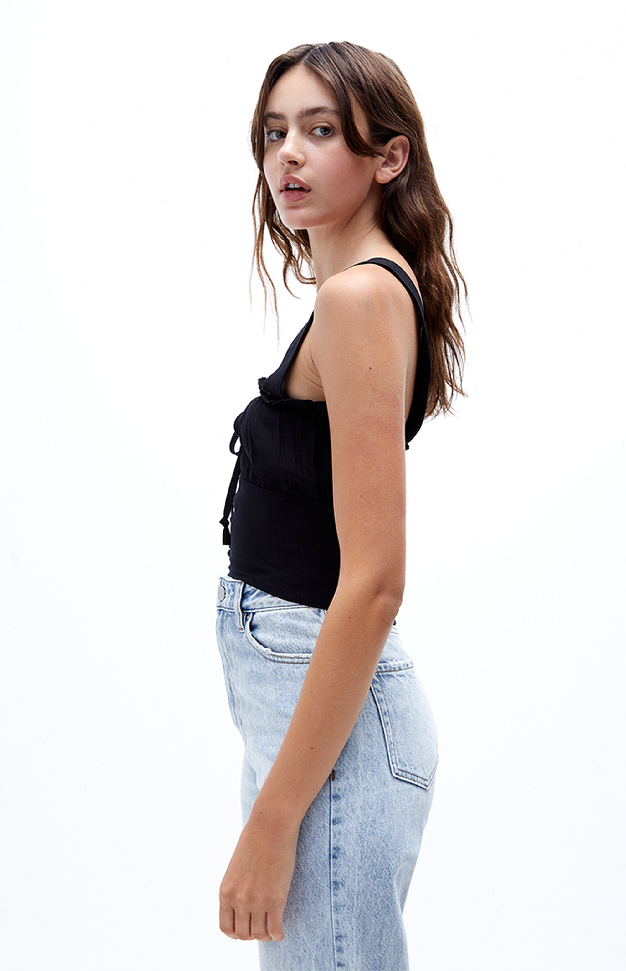 LA Hearts Keyhole Corset Top | PacSun
