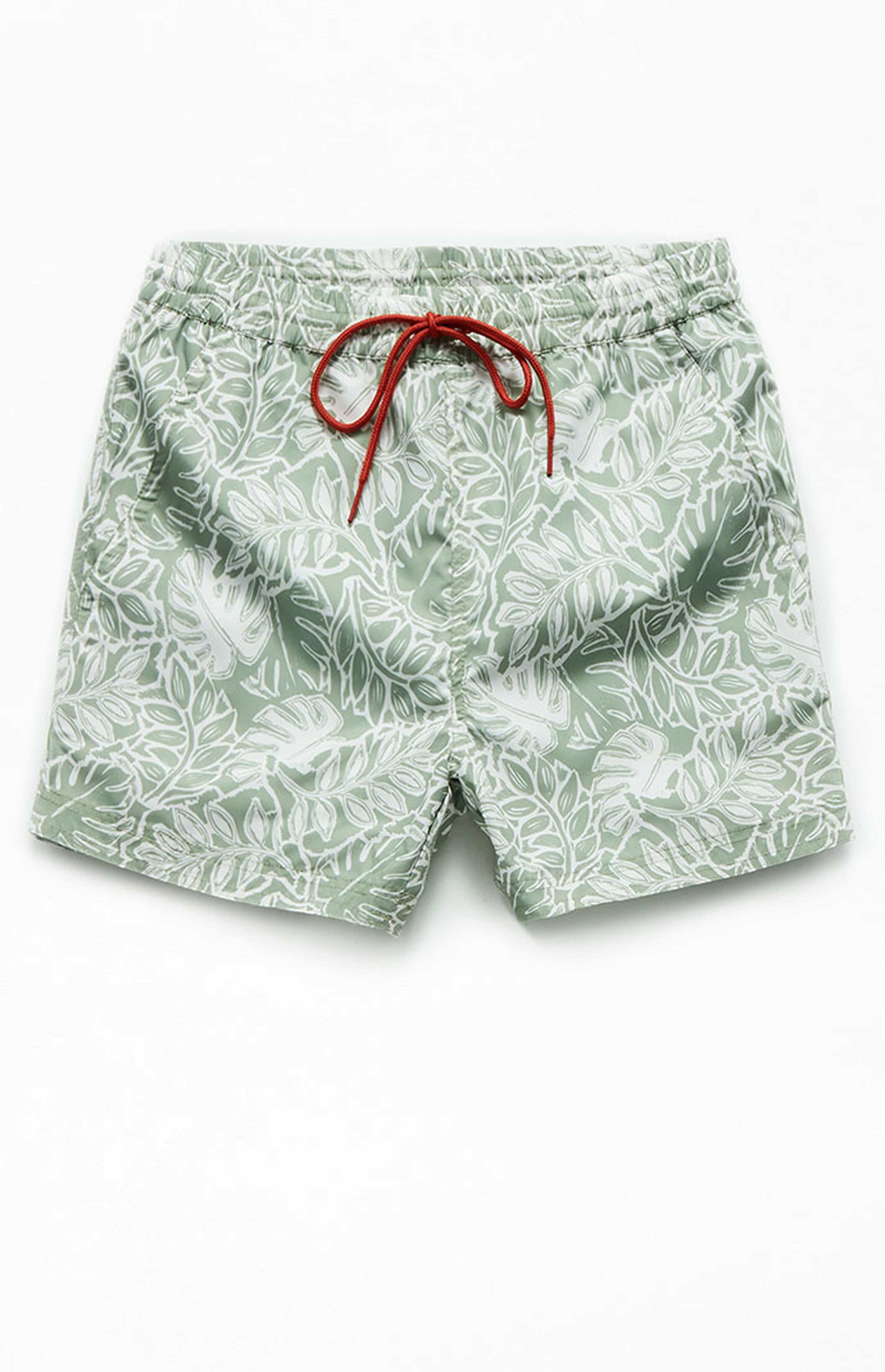 South Beach Leaf 15" Swim Trunks | PacSun