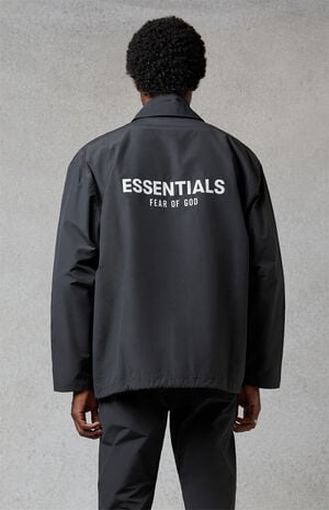 Fear of God Essentials Essentials Black Coach Jacket | PacSun