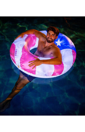 PoolCandy Inflatable Illuminated LED Stars & Stripes Pool Tube | PacSun