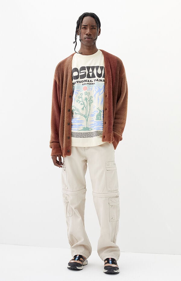 Pacsun Dylan Baggy Jeans Cargo Zip-Off Cream | PacSun