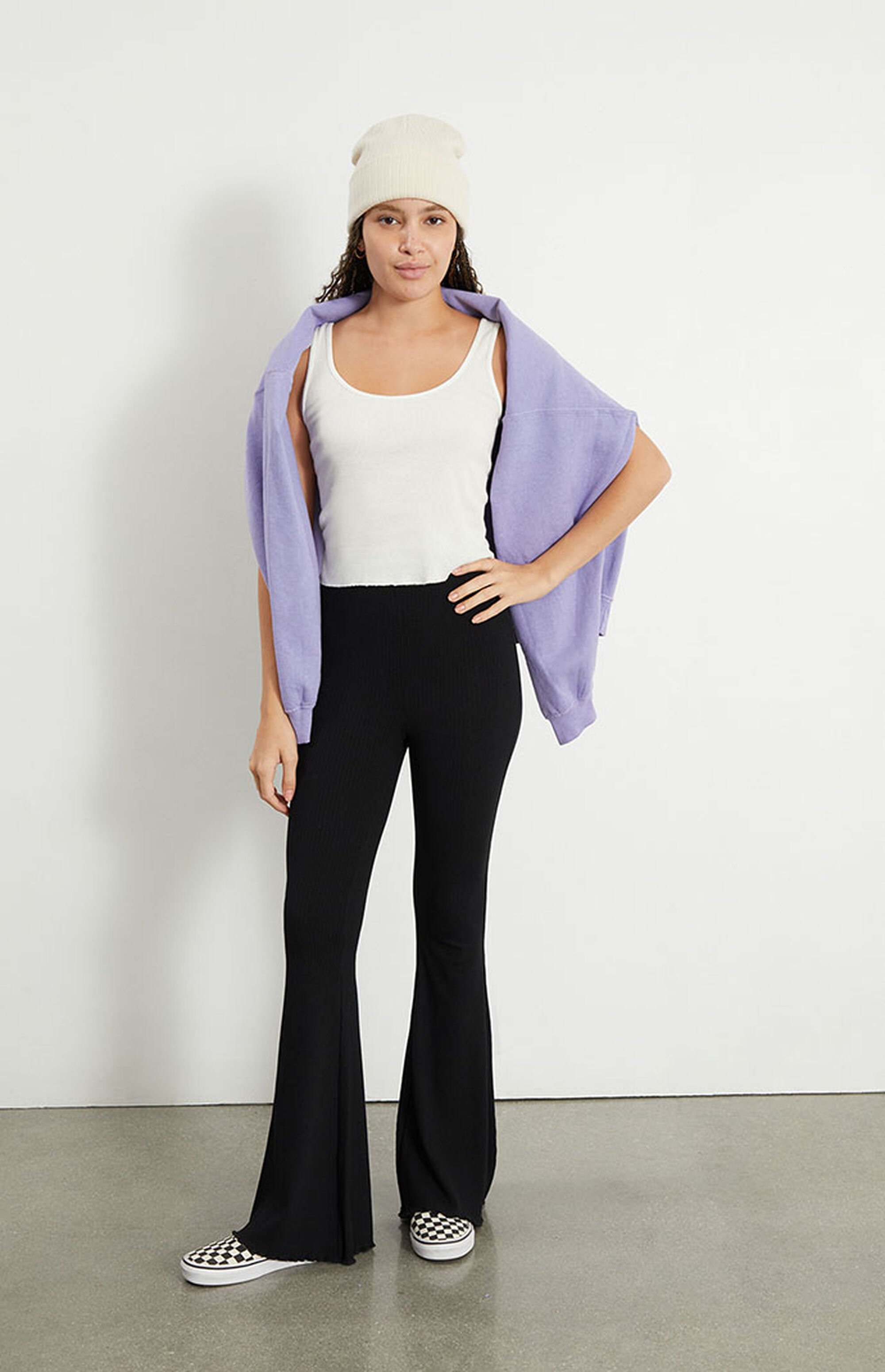 LA Hearts Ribbed Flare Pants | PacSun