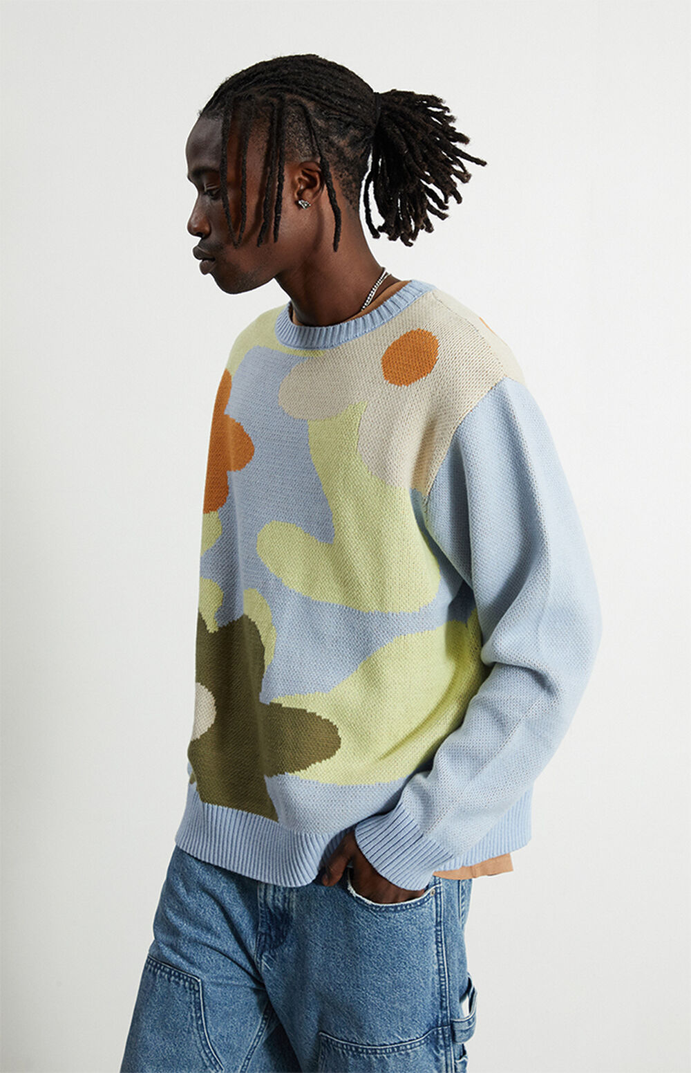 PacSun Wavy Daisy Crew Neck Sweater | PacSun