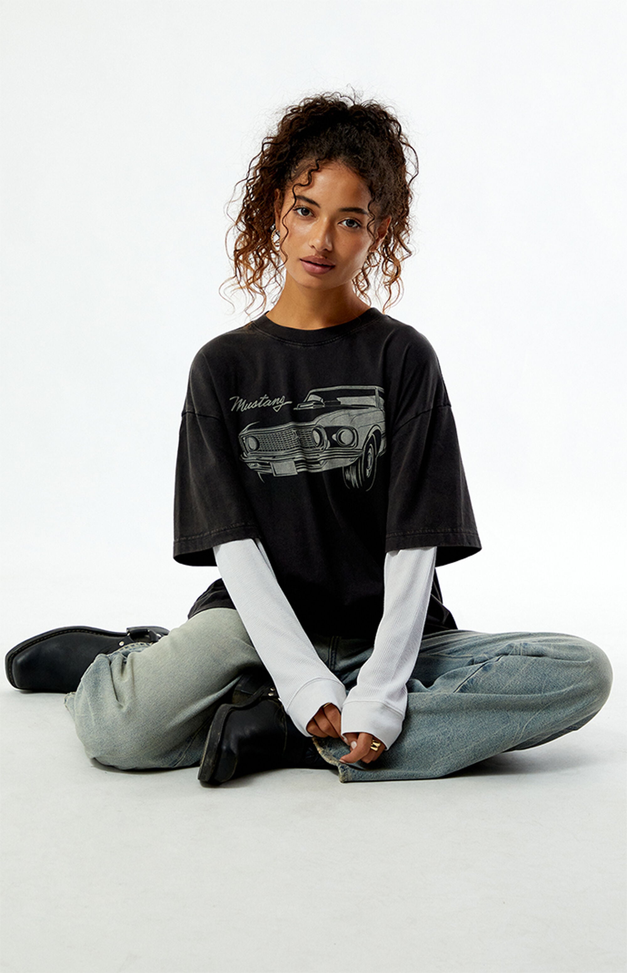 FORD Mustang Double Layered Long Sleeve T-Shirt | Pacsun