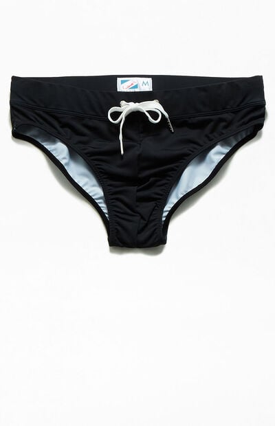 Bermies Black Solid Swim Briefs | PacSun
