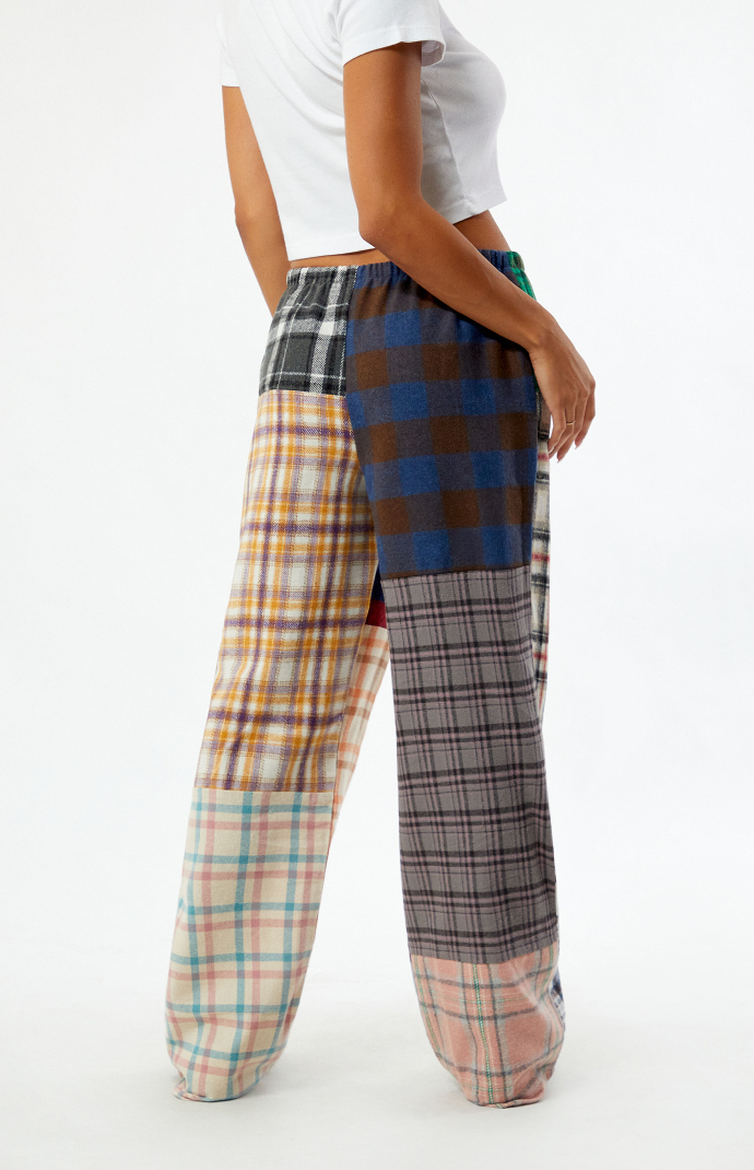 Pacsun Plaid Patchwork Sweatpants | PacSun