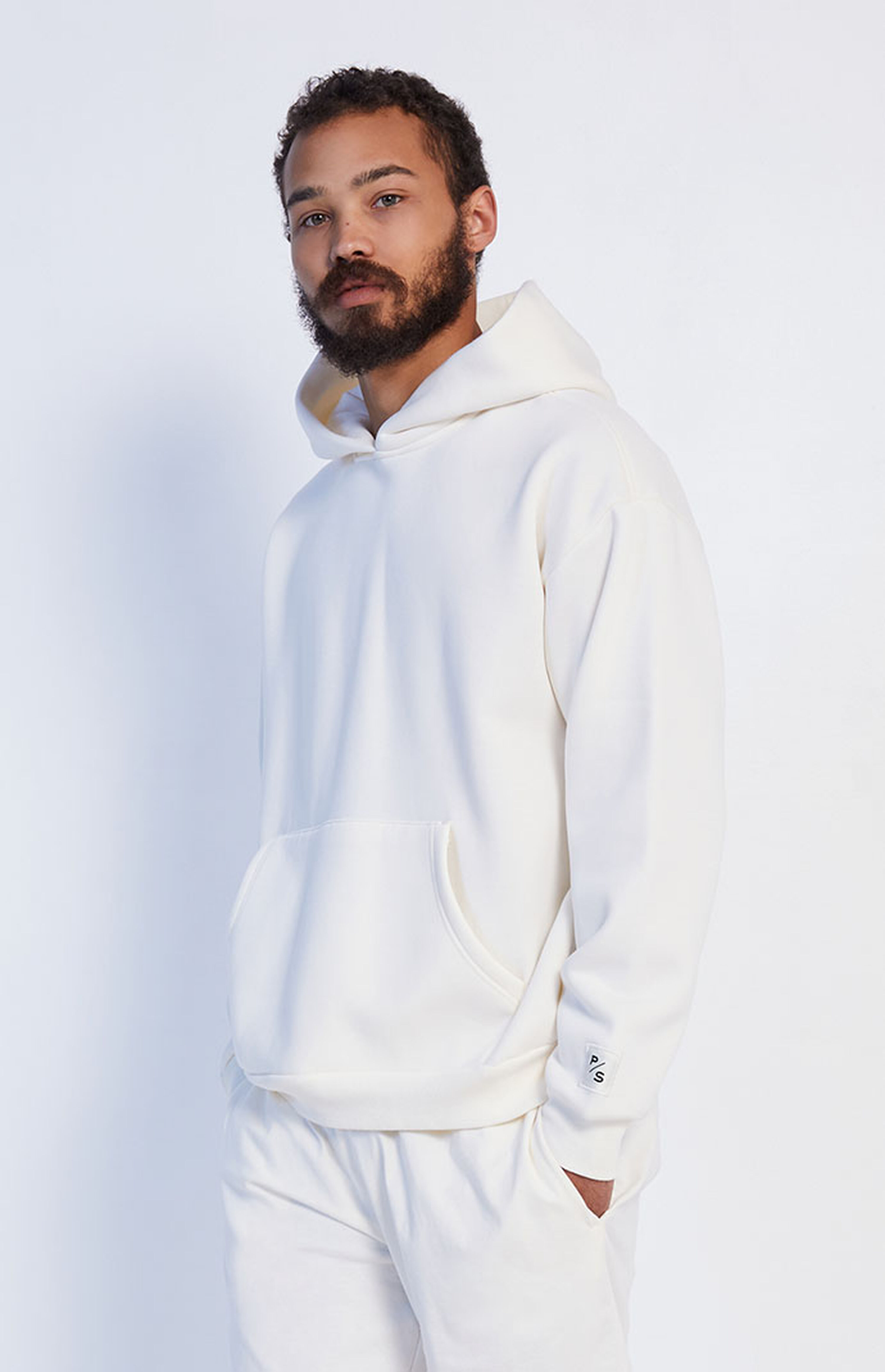 Pacsun Off White Solid Hoodie | Pacsun