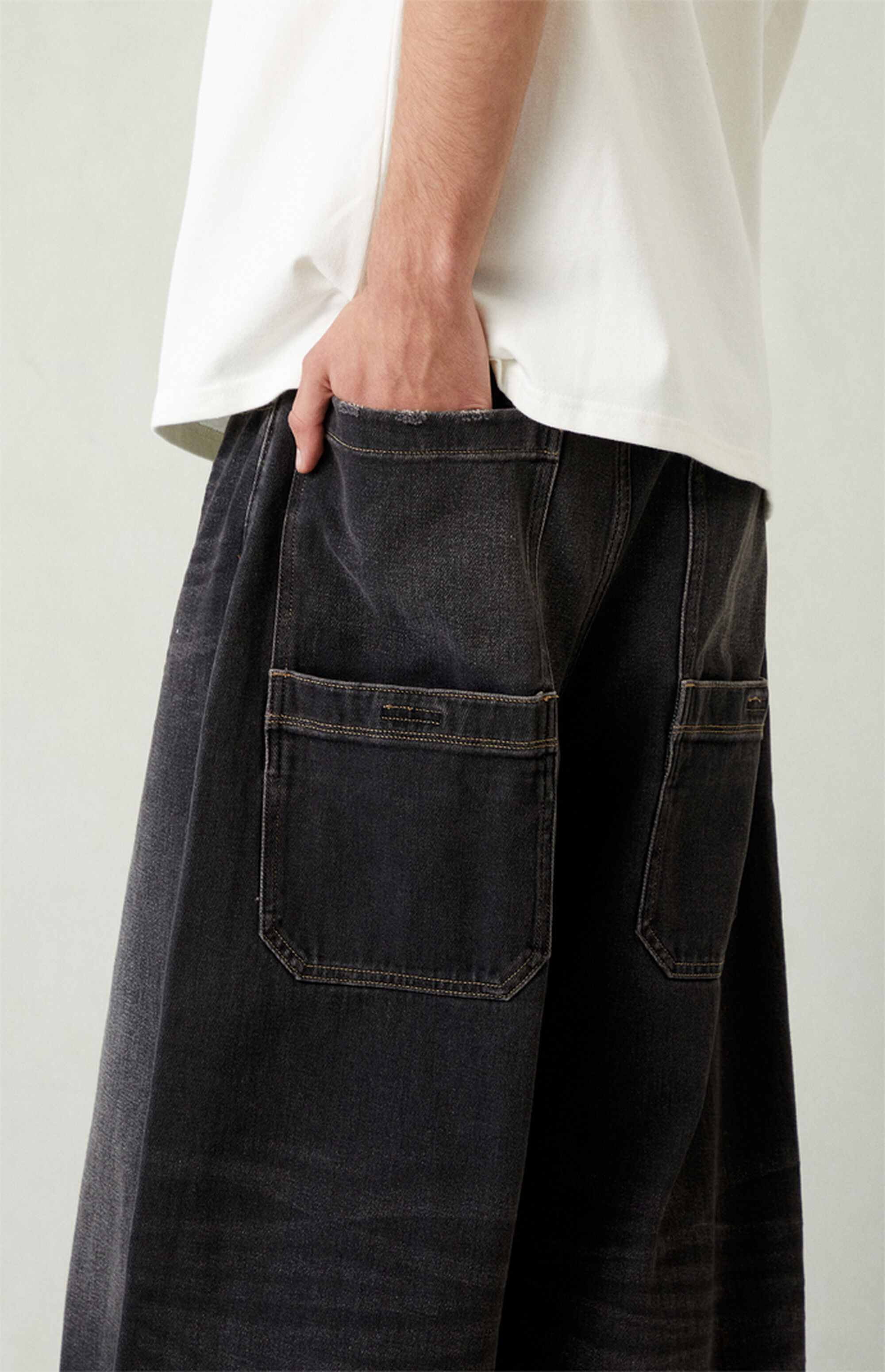 Pacsun Ryder Ultra Baggy Jeans Black Tinted | PacSun