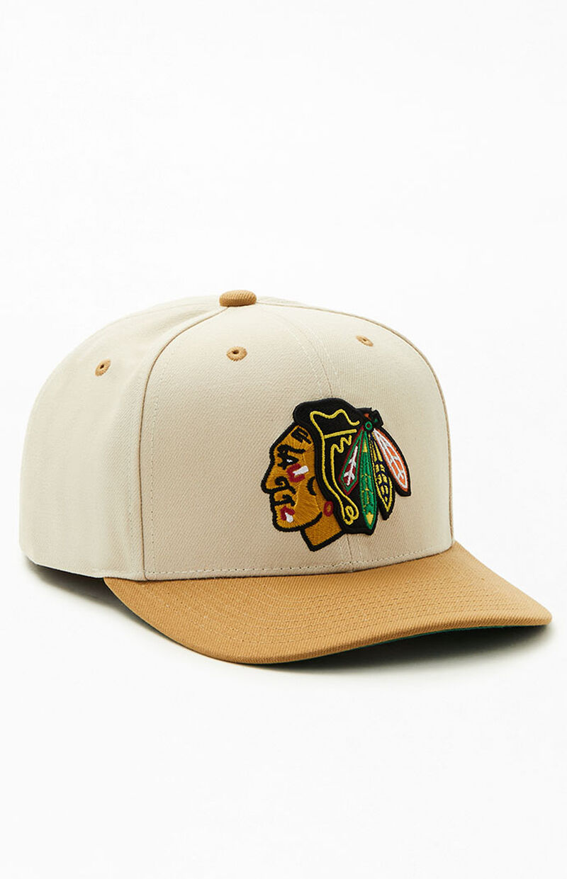 Mitchell & Ness Cream Chicago Blackhawks Snapback Hat | Pacsun