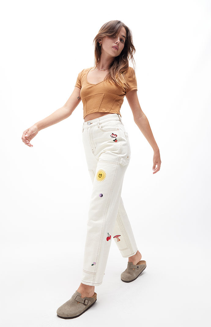 PacSun Embroidered Workwear Carpenter Pants | PacSun PacSun Embroidered Workwear Carpenter Pants | PacSun