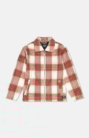 WeSC Red Full Zip Flannel Jacket | PacSun